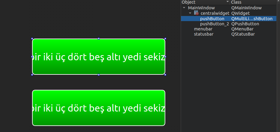 How to go new line on a QLabel which is on QPushButton? | Qt Forum