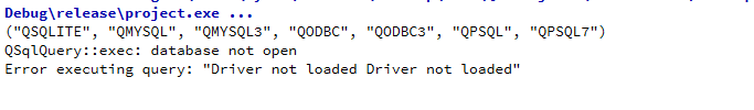 Error executing query: "Driver not loaded" - Need Assistance | Qt Forum