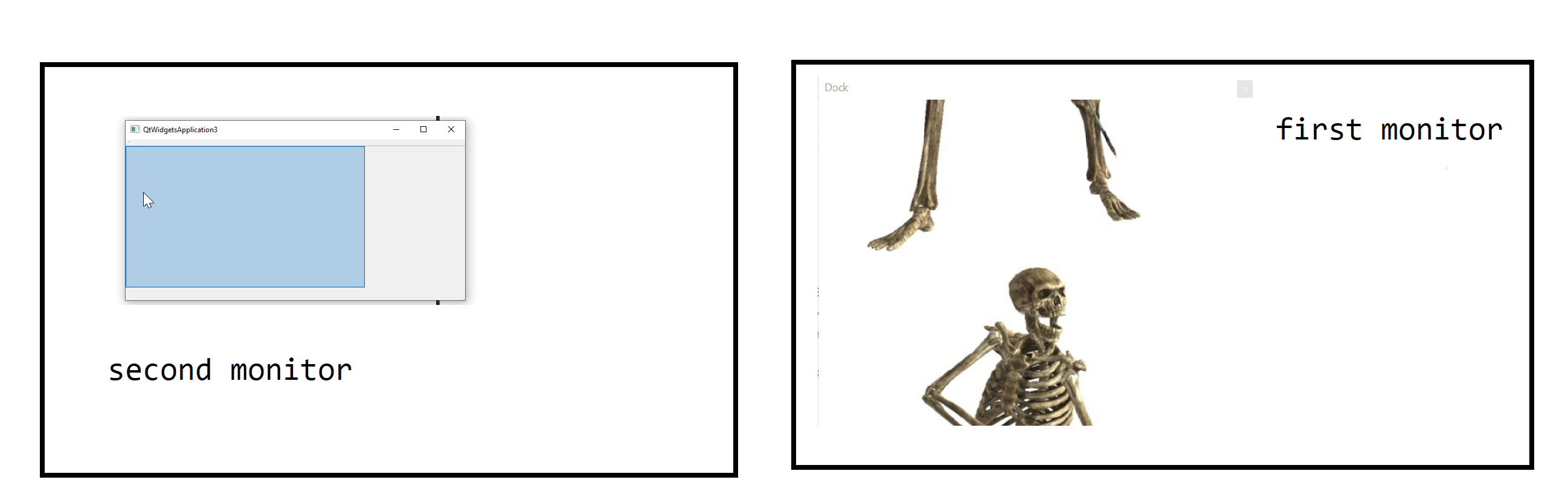 Floating dock widget appears on the first screen when detached by moving | Qt Forum