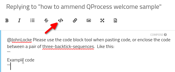how to ammend QProcess welcome sample | Qt Forum