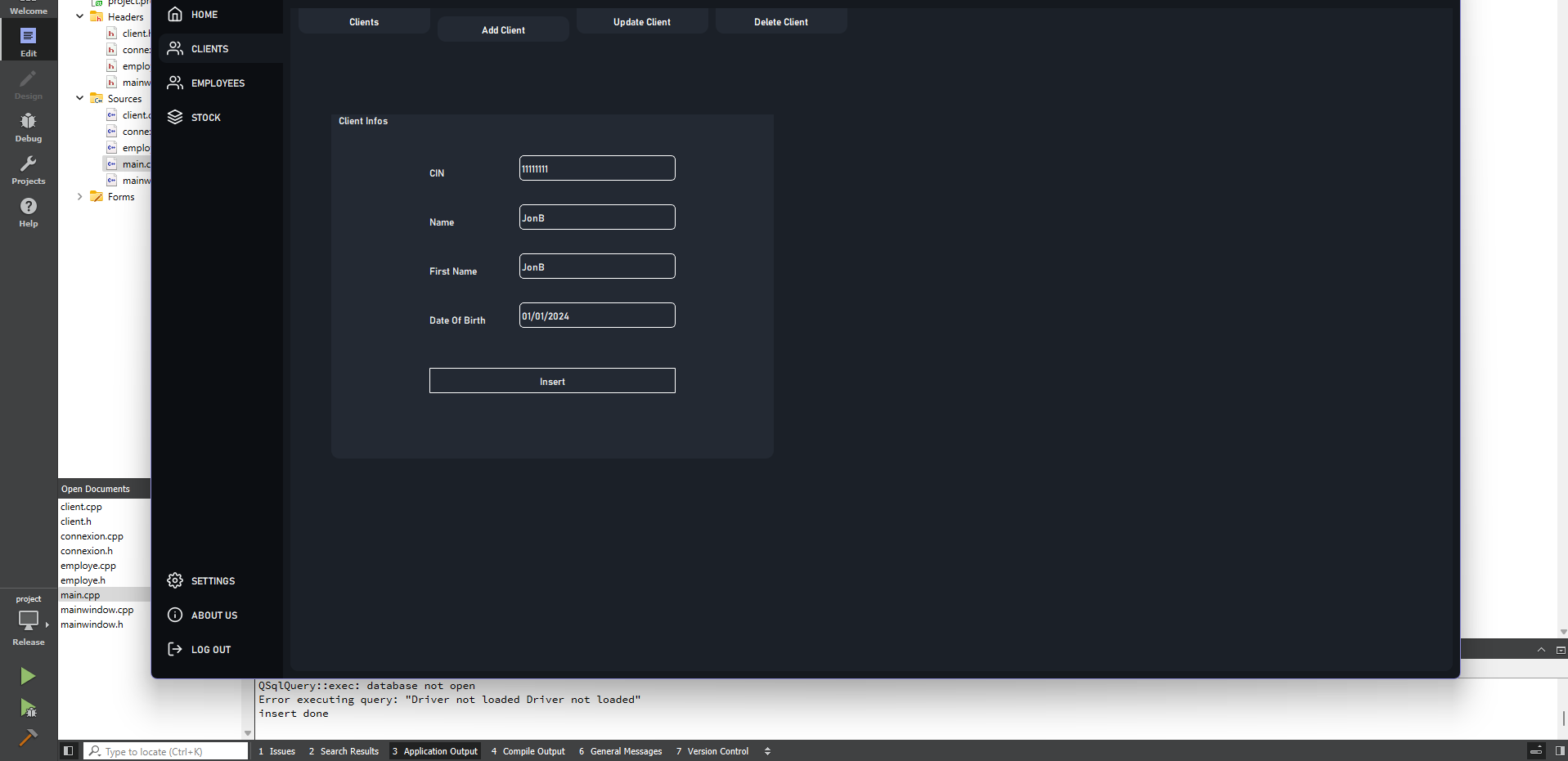 Error executing query: "Driver not loaded" - Need Assistance | Qt Forum