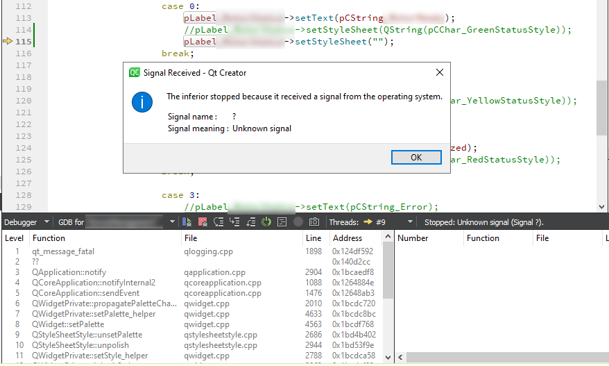 QLabel and setStyleSheet exception | Qt Forum