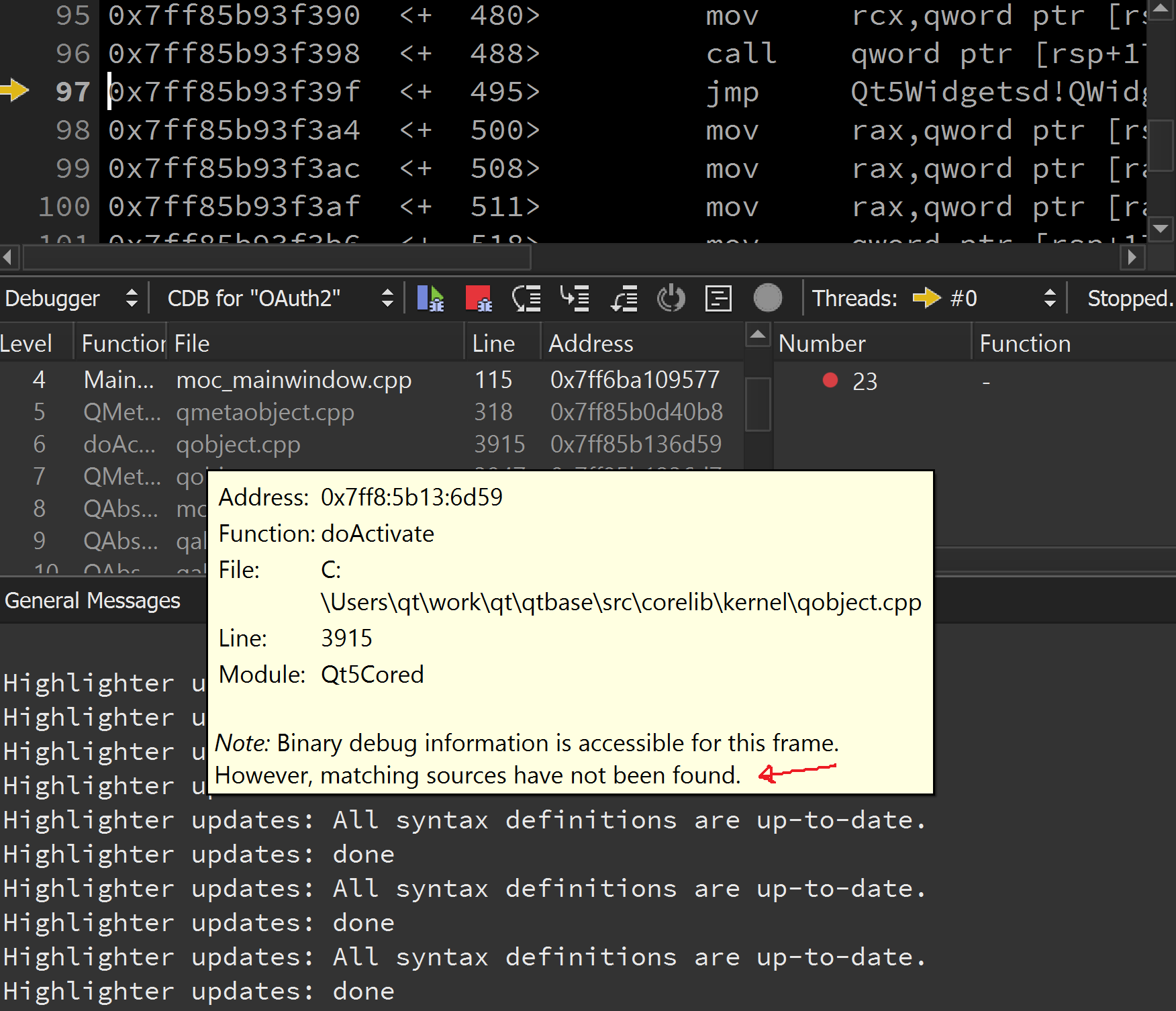 How To Step Into The Qt Source Code Qt 5 15 2 Windows Qt Forum